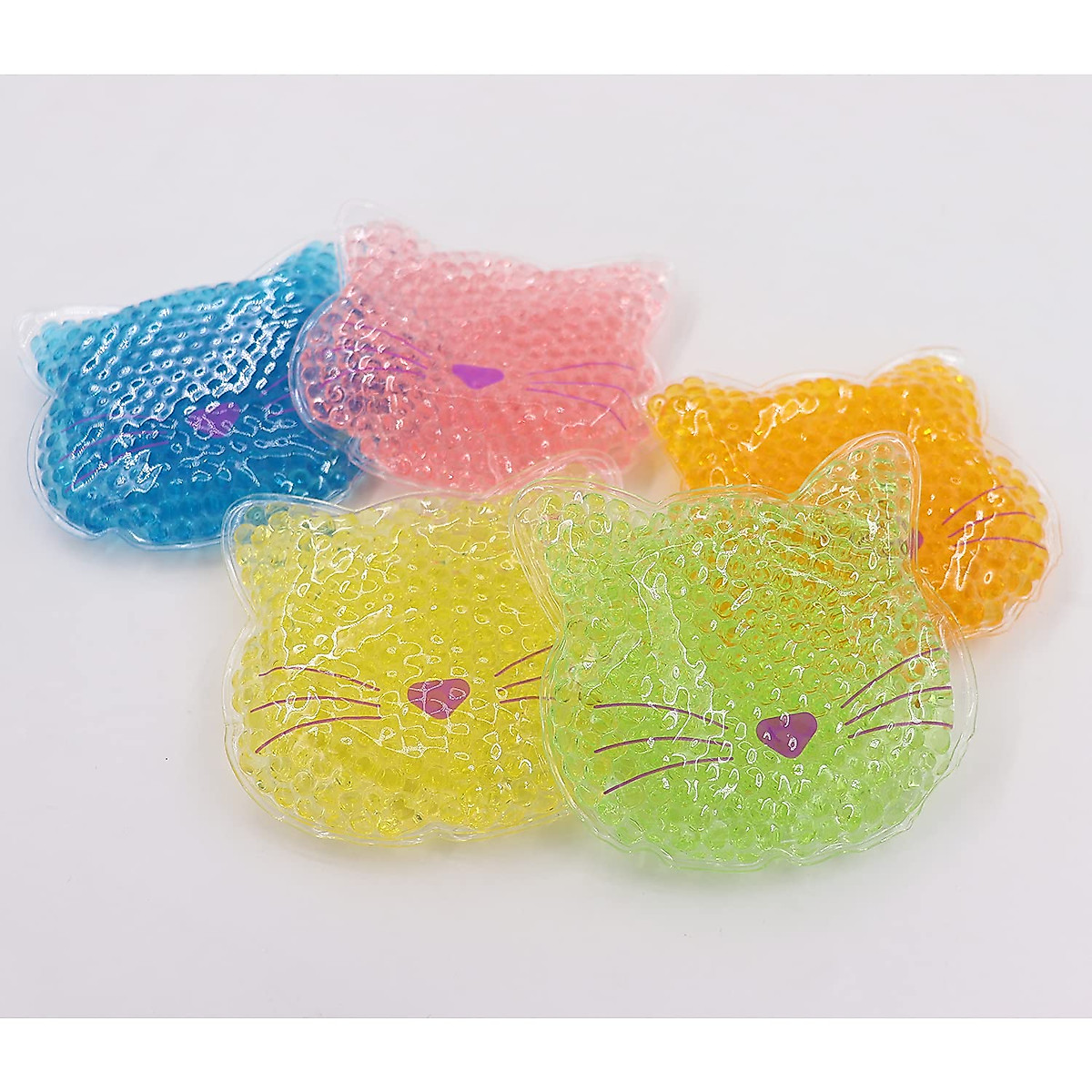 HI FINE CARE 5 Pcs Boo Boo Ice Pack, Kid Reusable Ice Pack, Auxiliary Fever Reduction, Hot Cold Pack for Kids Injuries, Wisdom Teeth, Baby Colic, Gas and Upset Stomach, Pain Relief, Fever, Headaches