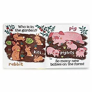 Tuffy Farm Babies Book - Washable, Chewable, Unrippable Pages With Hole For Stroller Or Toy Ring, Teether Tough, Ages 0-3 (A Tuffy Book)