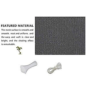 RESOYE 16ft x 3ft 90% Heavy Duty Shade Cloth, Mesh Sun Block Fabric with Grommets, Balcony Privacy Screen Cover Fence Privacy Screen for Wind Outdoor Apartment Railings