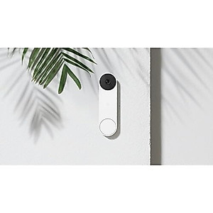 Google Nest Wi-Fi Video Smart Doorbell Camera (Battery Operated) - White (Renewed)
