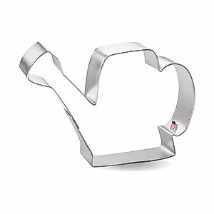 Watering Can Cookie Cutter 4.25 Inch - Made in the USA – Foose Cookie Cutters Tin Plated Steel Watering Can Cookie Mold