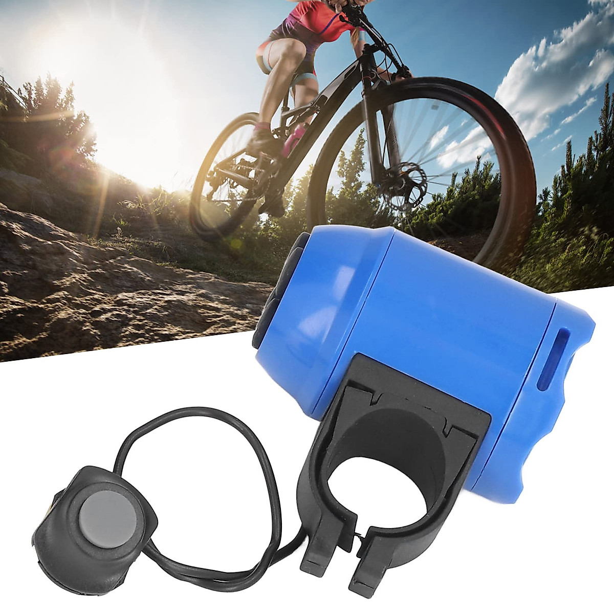 Wobythan Electronic Bike Siren Bell, Bike Alarm Horns Adjustable Waterproof Loud Bicycle Handlebar Alarm Speaker Security Surveillance Ring Bell
