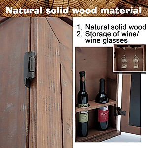 Neconcet Dartboard and Cabinet Set: Sisal Dartboard with Self Healing Bristles and Accessories- Multiple Styles Available (Mars)