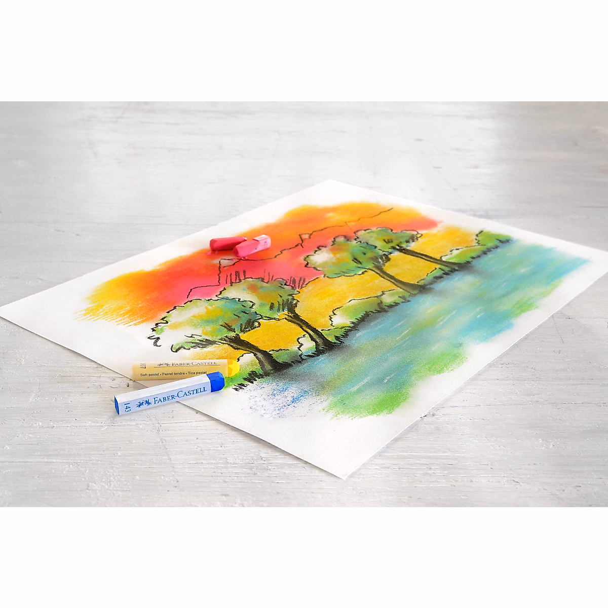 Faber-Castell 128324 Goldfaber Studio Soft Pastel Chalks Pack of 24 Assorted Colours