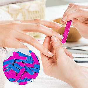 KISEER Mini Nail Files Bulk, 100 Pcs Disposable Double Sided Emery Boards Travel Size for Men, Women, Kids (2 Inch)
