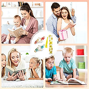 Dried Flower Book Page Holder for Reading,2 Pieces Thumb Book Page Holder and 1 Piece Resin Bookmark with Tassel Cute Book Accessories for Reading Lovers Book Marks for Book Lovers Gifts