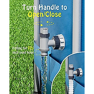SHAPON Plunger Valve Compatible with Intex Pool Parts and Accessories, On/Off Plunger Valve Replacement for Above Ground Swimming Pool and Pool Filter Pump (1 Pack)