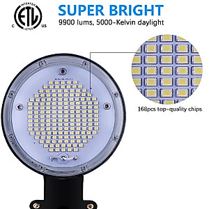 SERWING LED Barn Light 70W - Dusk to Dawn LED Outdoor Lighting, Super Bright 9900LM Security Yard Light (700W Incandescent Equiv.) 5000K Daylight IP65 Waterproof for Outdoor Street Area Lighting