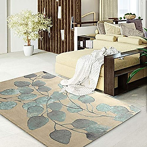 Rugsmith Ficus Modern Floral Area Rug, 5 ft x 7 ft, Turquoise