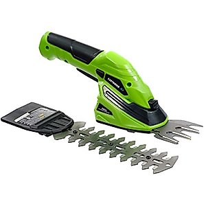 Earthwise Cordless Rechargeable 2-in-1 Shrub Shear and Hedge Trimmer Combo