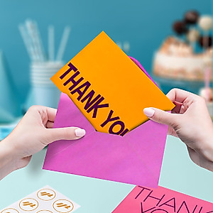 Only Zest Thank You Cards with Envelopes Bulk, 50 Pack 4x6 Thank You Notes – Cute Assorted Blank Thank you Card for Birthdays, Baby Showers, Small Business