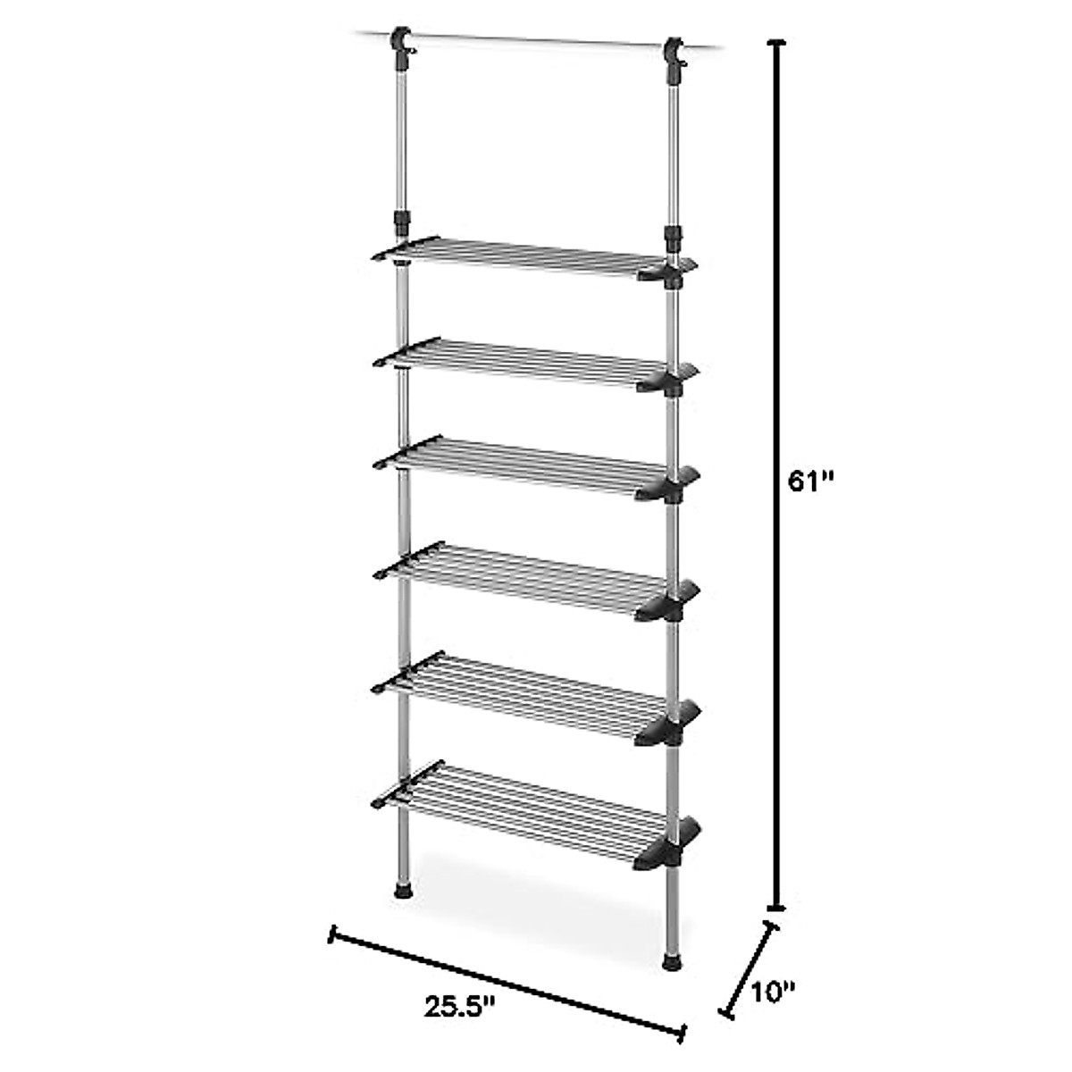 Whitmor 6 Shelf Closet System - Adjustable Closet Maximizer