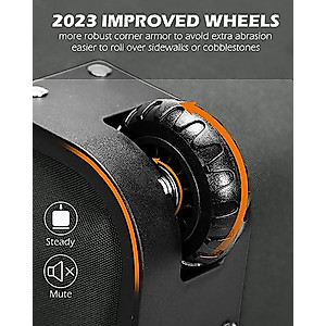 Hynes Eagle 2 in 1 Rolling Backpack 42L Backpack with Wheels Airline Approved Carry on Luggage Laptop Travel Backpack for Women Men Grey with 20L Personal Item Underseat Bag Grey