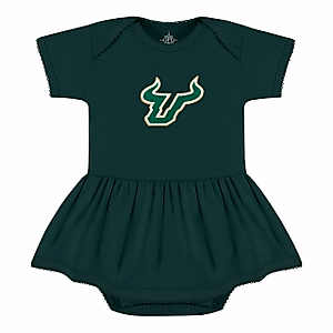 Creative Knitwear University of South Florida Bulls Infant and Toddler Picot Bodysuit Dress