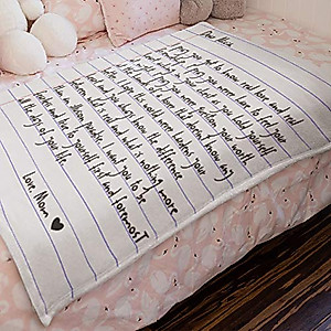 Personalized Letter Blanket Throw Fleece Custom Love Gift Inspirational Present to My Daughter Son from Mom Dad Customized Soft Perfect Wedding for Husband Wife Or Girlfriends (60 x 80)