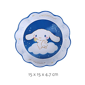 Cinnamoroll Blue Dinnerware Flatware Meal Set – Plate Bowl Cup Spoon, 4 pieces