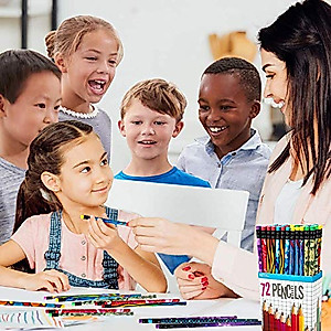 ArtCreativity 72 PC Pencil Assortment for Kids, Fun Assorted Number 2 Pencils, Bulk Wooden Writing Pencils with Durable Erasers, Teacher Supplies for Classroom, Student Reward, Stationery Party Favors