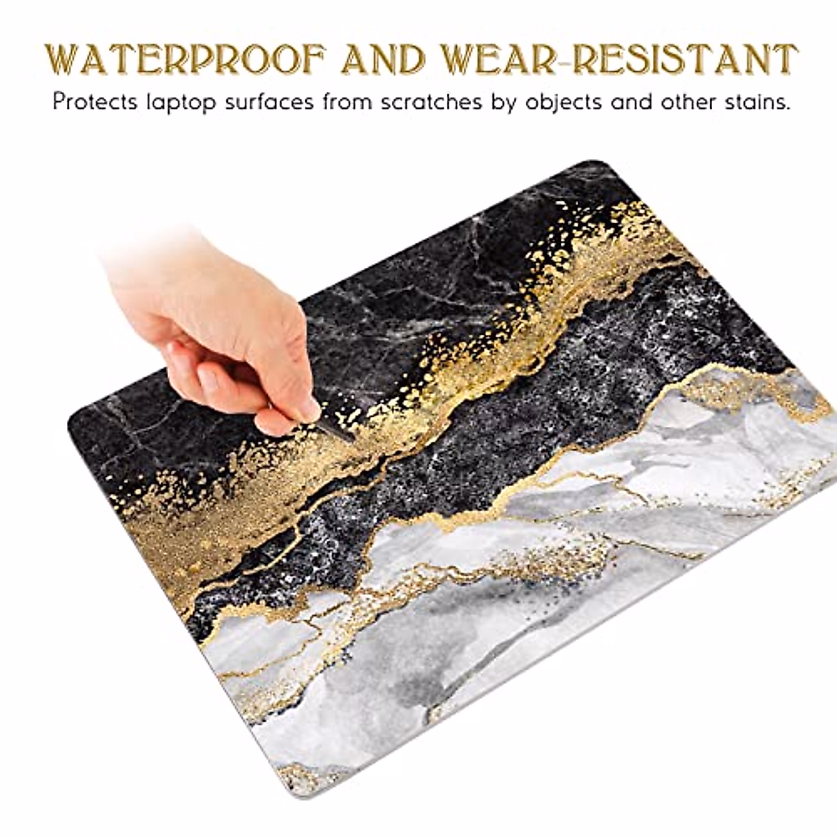 DINKY Laptop Skin Sticker Decal, 12" 13" 13.3" 14" 15" 15.4" 15.14 inch Laptop Universal Reusable Vinyl Skin Stickers Cover Art Decal Notebook PC Personalized Protector-Black Cracked Marble