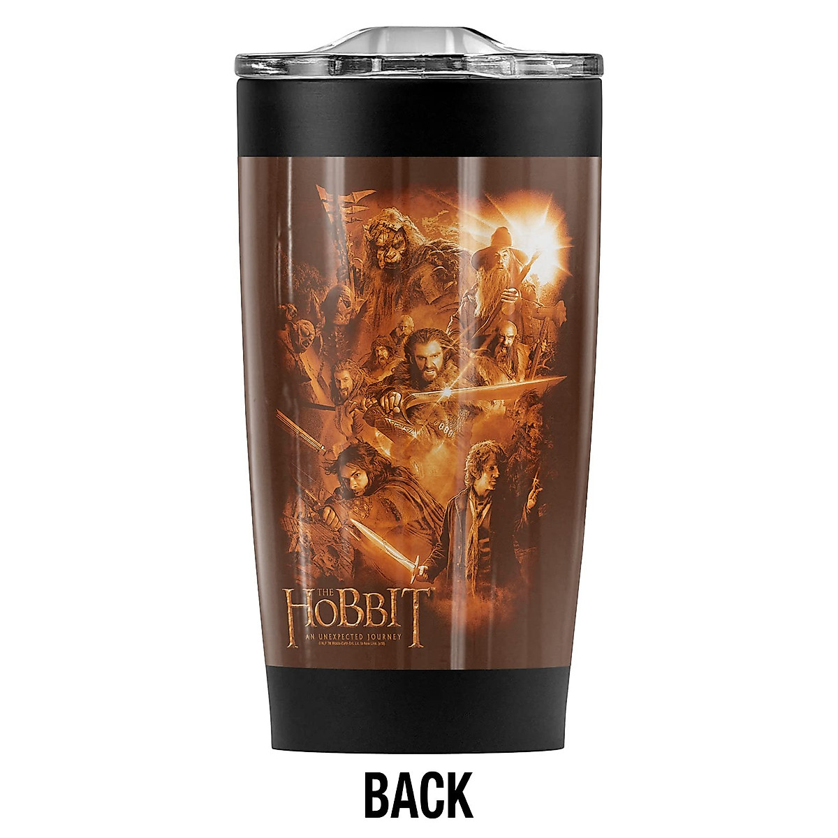 Logovision The Hobbit Epic Adventure Stainless Steel Tumbler 20 oz Coffee Travel Mug/Cup, Vacuum Insulated & Double Wall with Leakproof Sliding Lid | Great for Hot Drinks and Cold Beverages