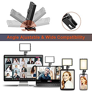 Eicaus Rechargeable Selfie Light with Clip and Adapter for Phone＆Camera-Perfect for TikTok, Selfie, Video Conference-Compatible with iPhone,Android,iPad,Laptop-Portable LED Light for Photos and Videos
