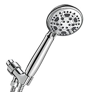 Shower Head, High Pressure 6-Setting Handheld Shower Head, Astomi Chrome Showerhead with 71 Inches Stainless Steel Hose and Adjustable Bracket