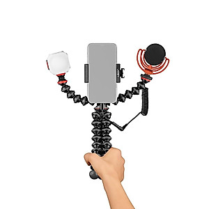 JOBY GorillaPod Advanced Mobile Vlogging Kit, Universal Vlogging Kit, Mobile Phone Creators, Beamo LED Light, Wavo Microphone, GripTight Phone Clamp, Dynamic Microphones, Mini Microphone