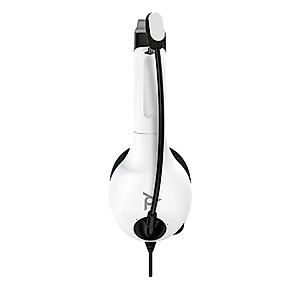 PDP LVL30 Wired Headset with Single-Sided One Ear Headphone for PlayStation, PS4, PS5 - Mac, Tablet Compatible - Noise-Cancelling Mic - Lightweight, Cool Comfort, Great for Gaming , School and Remote Work - White