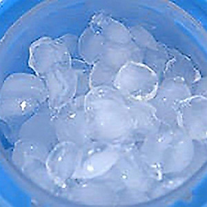 Candora Ice Cubes Maker Genie Space Saving Dual Chambers Silicone Ice Cubes Maker Mold