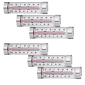 6 Pack Fridge Refrigerator Freezer Thermometer