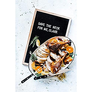 Carving Knife Set for Meat Turkey, Set of 2 Stainless Steel Carving Fork Guard and Slicer Home Gourmet BBQ Tools Cutlery Knives for Brisket Meat Roast Ham