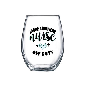 Labor and Delivery Nurse Gifts Funny for Women Wine Glass Thank You Gifts l&d 0047