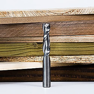 SpeTool Upcut Spiral Router Bits Extra Long (4 inch) with 1/2 Inch Shank , 1/2 Cutting Diameter Solid Carbide CNC Router Bits End Mill for Wood Mortises and Cutting Dadoes Carving
