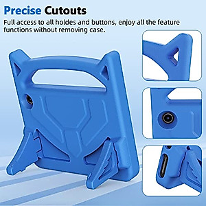 Fire 7 Tablet Case for Kids,Kindle Fire 7 Case,Amazon Fire 7 Tablet Case(12th Gen 2022 Release),Dinines Lightweight Shock Proof Protective Cover Case for All-New Amazon Kindle Fire 7 Tablet,Blue