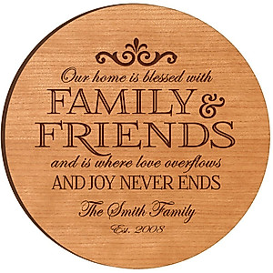 LifeSong Milestones Personalized Lazy Susan Turntable Family Ideas 12 inch Custom Engraved (Family & Friends)