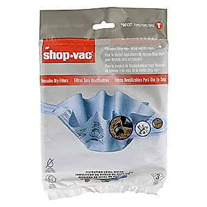 Shop Vac 3 Reusable Dry Filters 90137