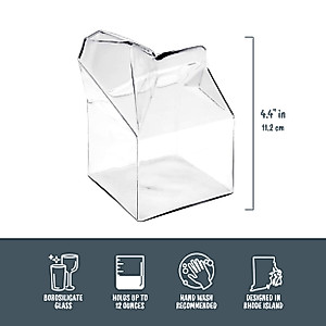 Genuine Fred HALF PINT Glass Milk Carton Creamer