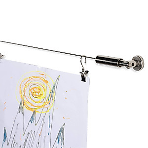 Wallniture Curtain Drape Wire Rod Set for Tapestry, Kids Crafts, Wall Decor Picture Hanging Kit