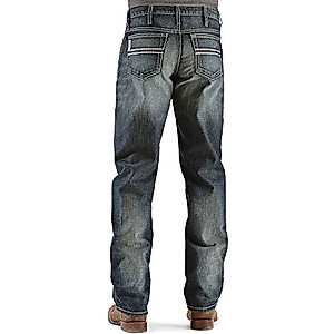 Cinch Men's White Label Relaxed Fit Jean, Hi Contrast Dark Rinse, 38W x 34L