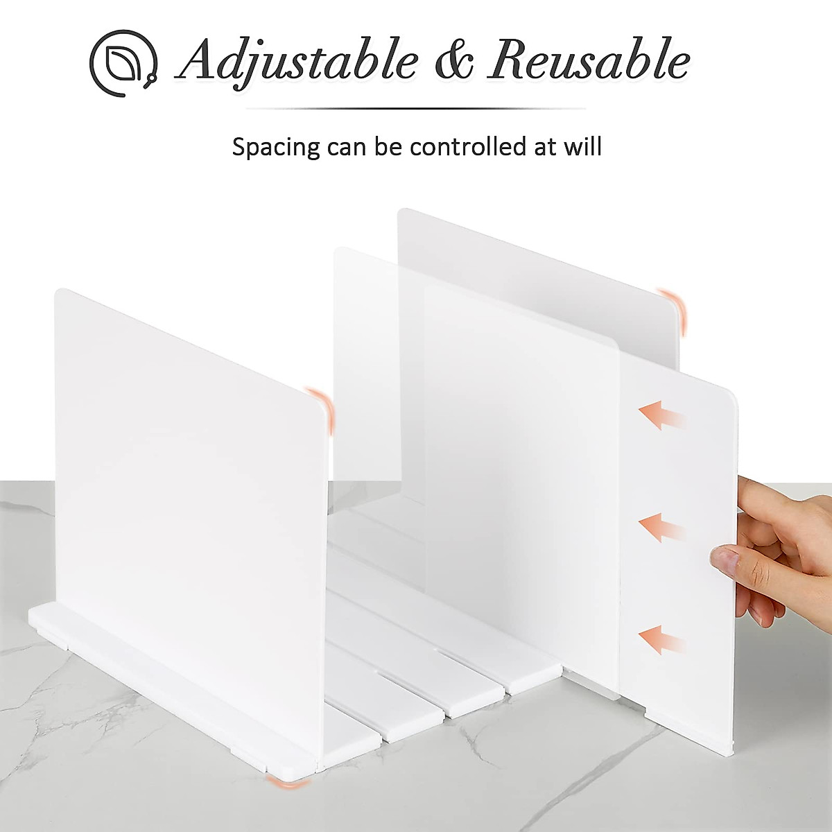 Creproly Grocery Bag Holder Plastic Bag Holder for Plastic Bags Shopping Trash Bag Holder Dispenser Adjustable Plastic Shelf Dividers for 30+ Tote, Lunch Bags for Closets, Bedrooms (2 Sections, White)