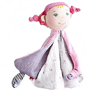 HABA Cuddly Blanket Doll Elli - Soft Lovey Baby Toy for Birth and Up (Machine Washable)