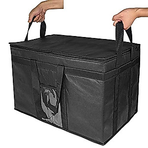 XXX-Large Insulated Collapsible Cooler Bags with Zipper Closure,Reusable Grocery Shopping Bags Keep Food Hot or Cold