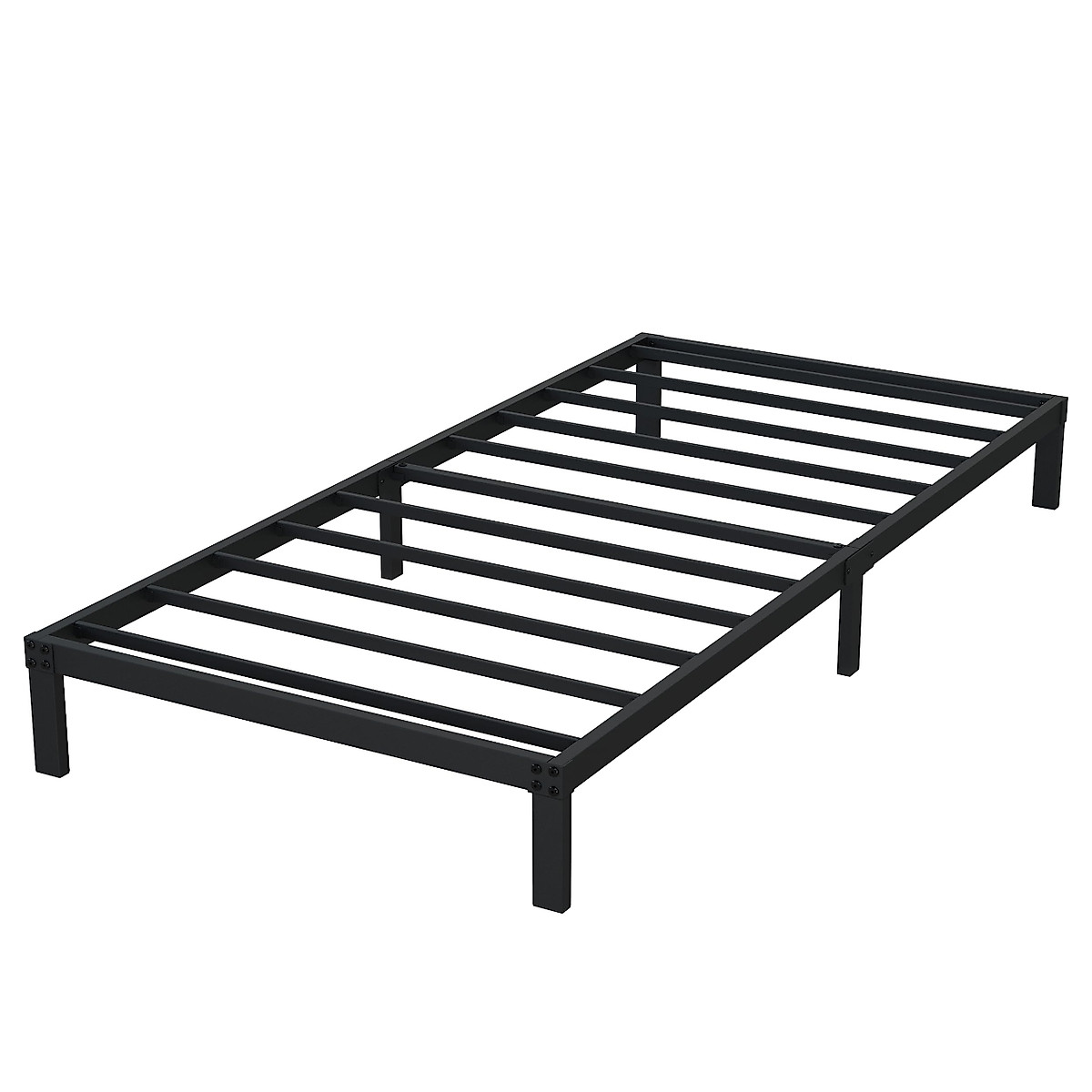 DiaOutro 9 Inch Twin Bed Frames Heavy Duty Low Profile Metal Platform No Box Spring Needed Mattress Foundation, Easy to Assembly, Noise Free, Black