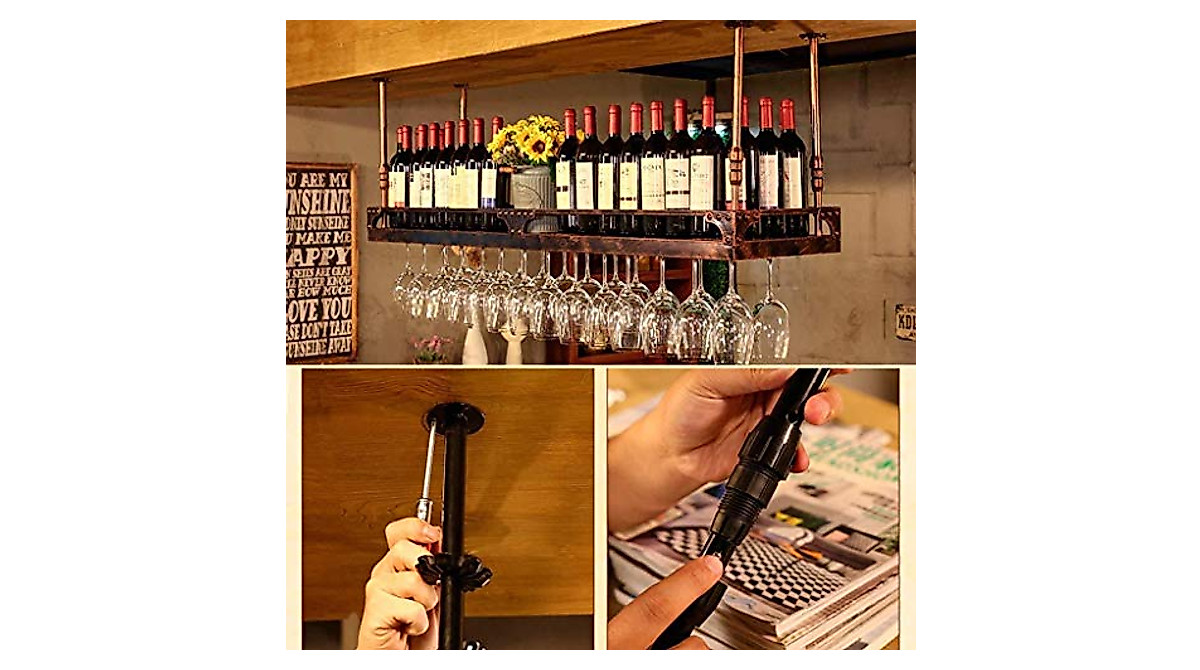 Stylish Simplicity Bar Unit - Adjustable Wine Holder