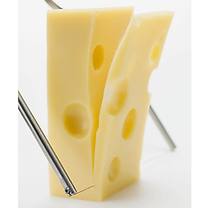 Cheese Slicer & Cheese Cutter Stainless Steel Cheese Slicers with Wire | Cheese Slicer for Block Cheese & Butter Slicer