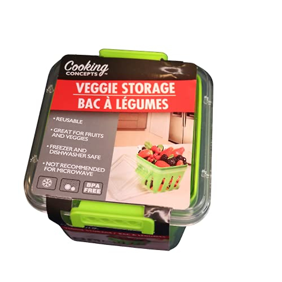 Reusable Fruit & Veggie Storage Container (Teal)