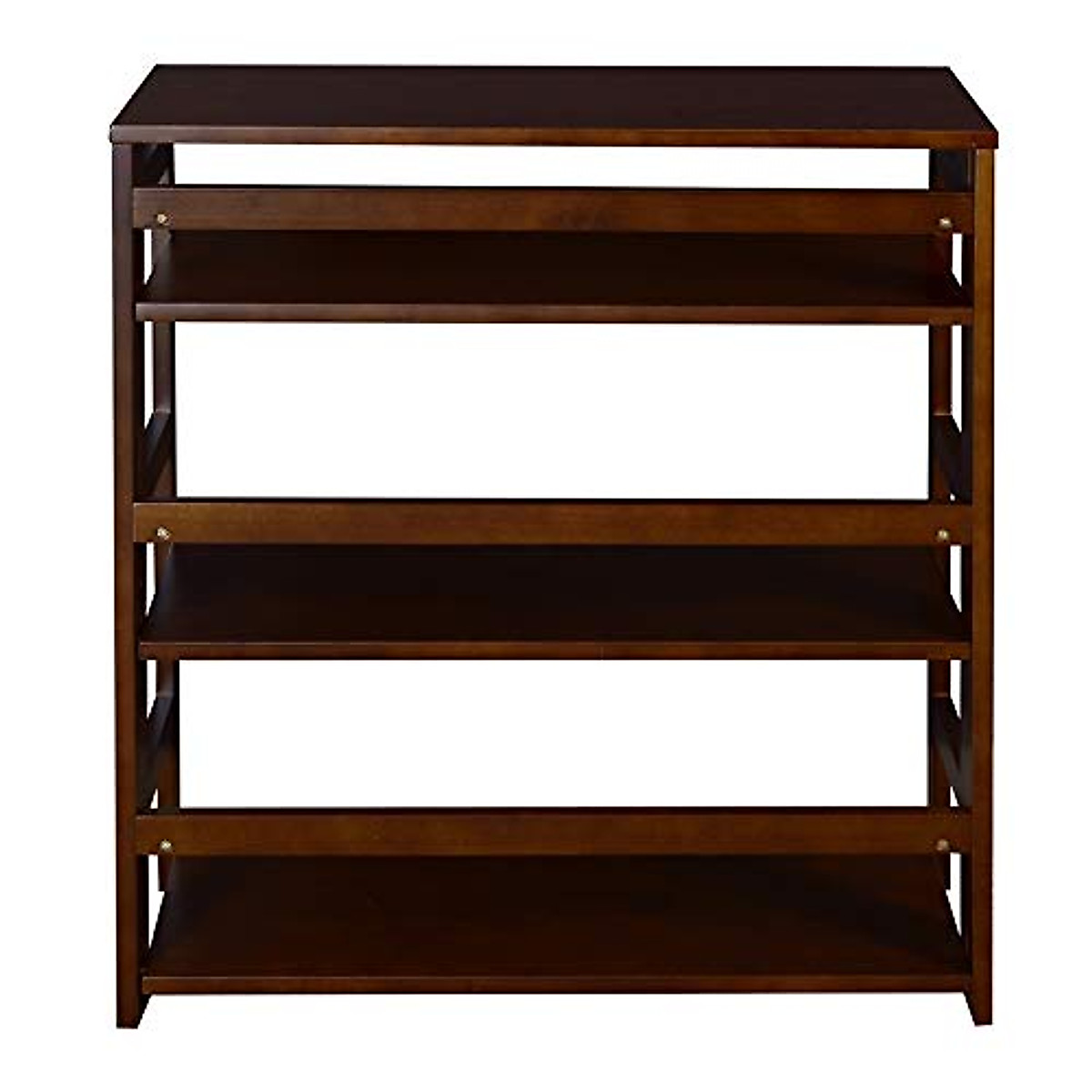 Regency Flip Flop 34-inch High Folding Bookcase- Mocha Walnut