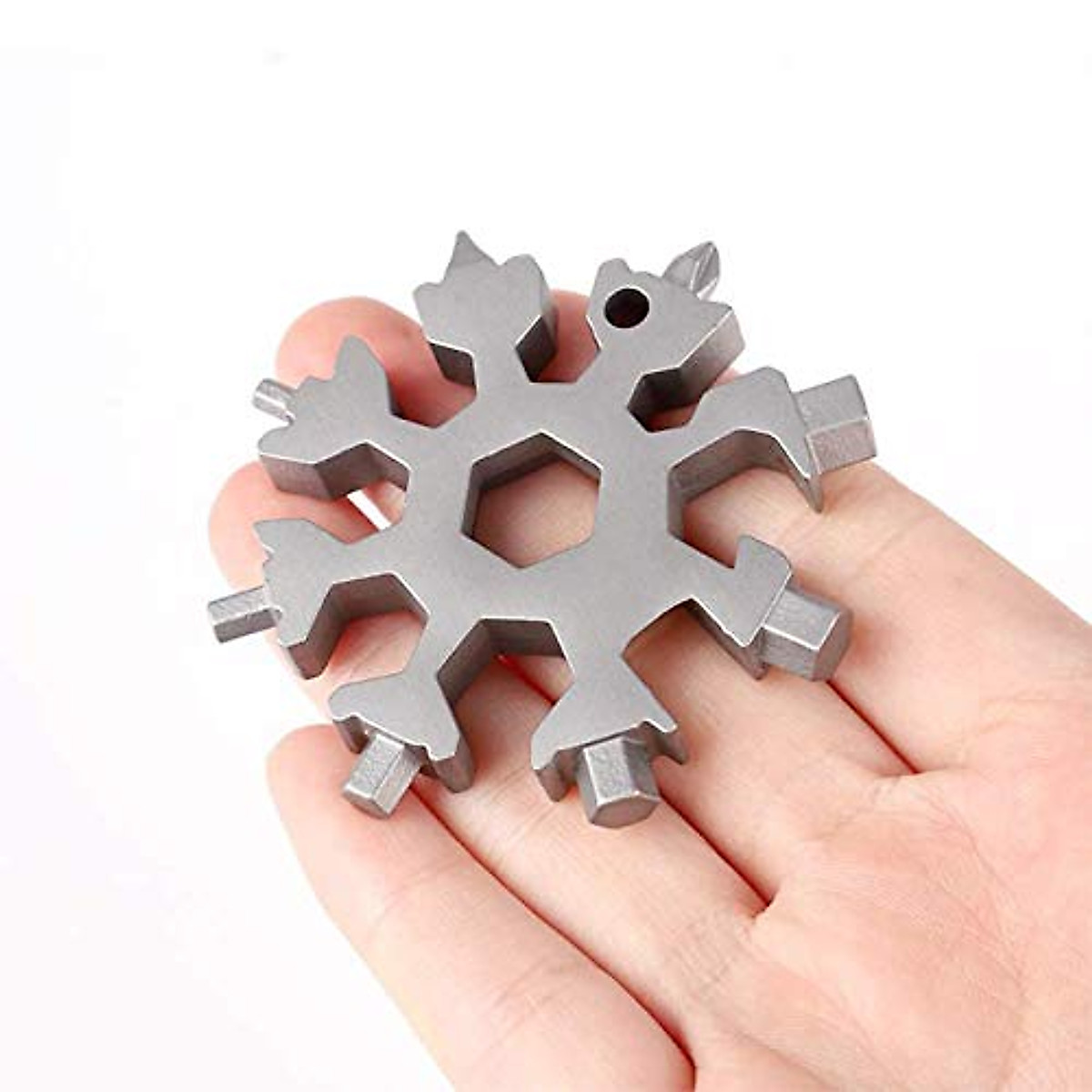 18-in-1 Snowflakes Multi Tool, Stainless Steel Keychain Multitool Portable Snowboarding Screwdriver -Bottle Opener for Christmas Gift for Mens