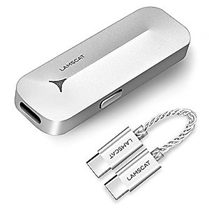 LAMSCAT Portable Headphone Amp, Balanced 2.5mm Output LC2100 Series, Mini HiFi DAC Chip CS43131, Support up to 384KHz/32bit (2.5mm)