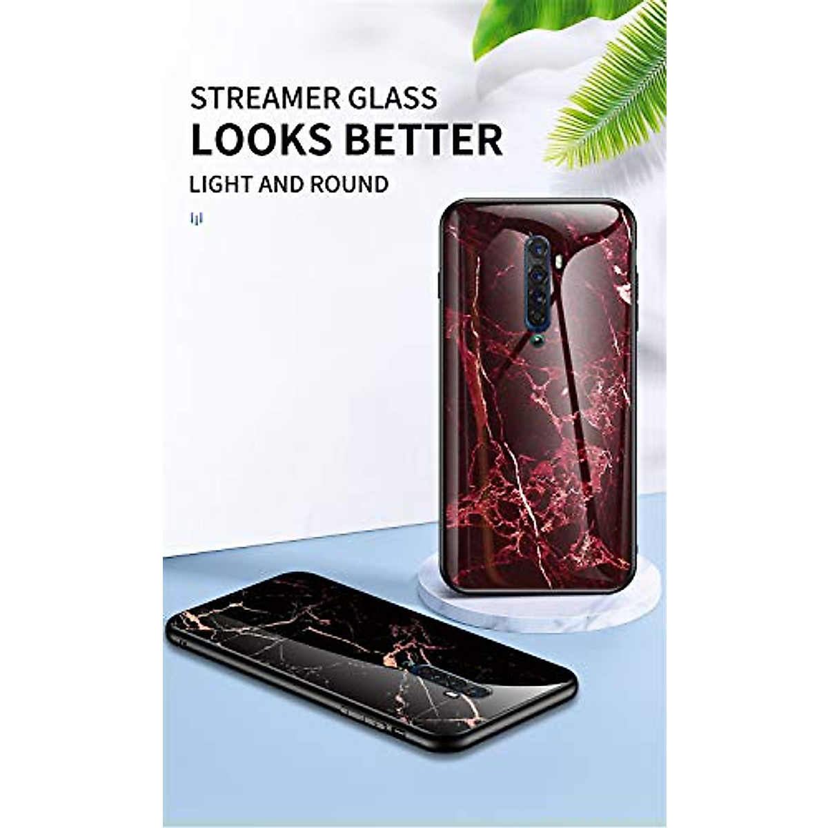 IVY Tempered Glass Marble Case for Oppo Reno2 Z Case - F