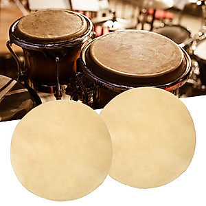 Drum Skin, 2pcs 42cm Buffalo Hide Drum Skin Drum Head for Bongo Conga African Drum